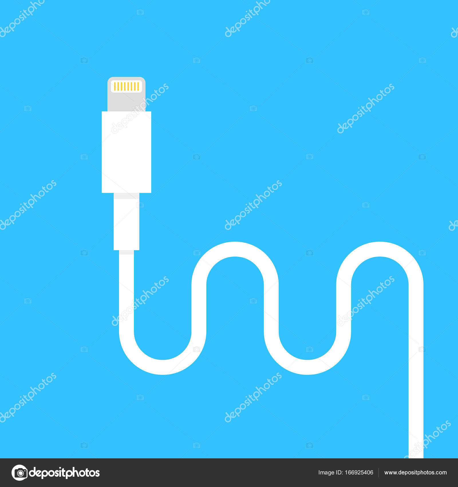 Simple lightning connector with wire Stock Vector Image by ©HoldenKolf ...