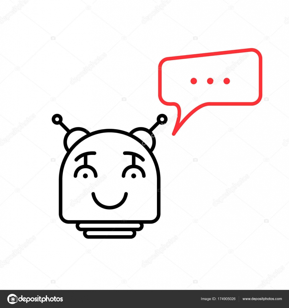 Simple thin line chatbot logo Stock Vector by ©HoldenKolf 174905026 Simple thin line chatbot logo Stock Vector by ©HoldenKolf 174905026