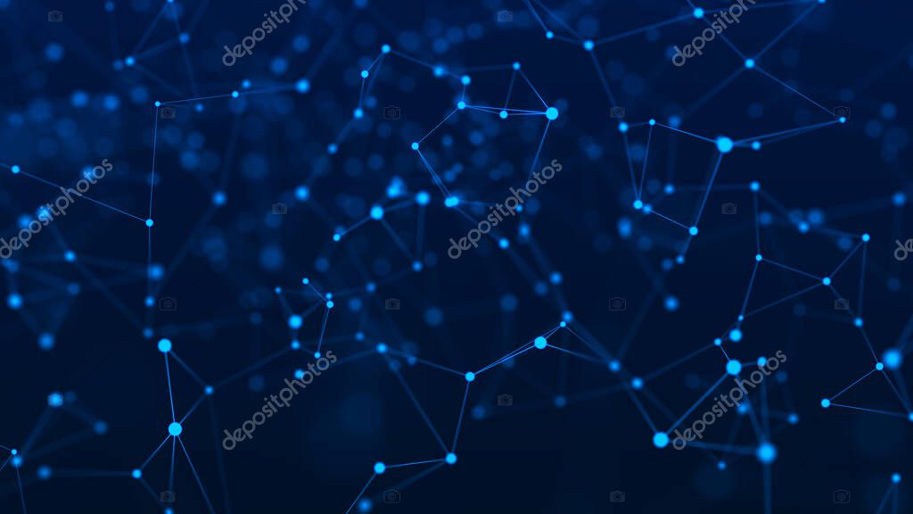 Estructura de conexión de red. Fondo abstracto con entrelazado de ...