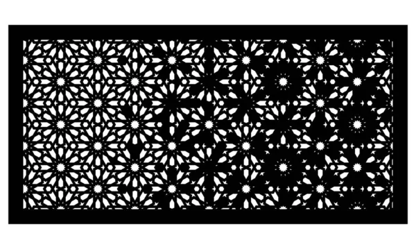 Arabic cnc laser pattern. Decorative vector panel for cnc cutting ...