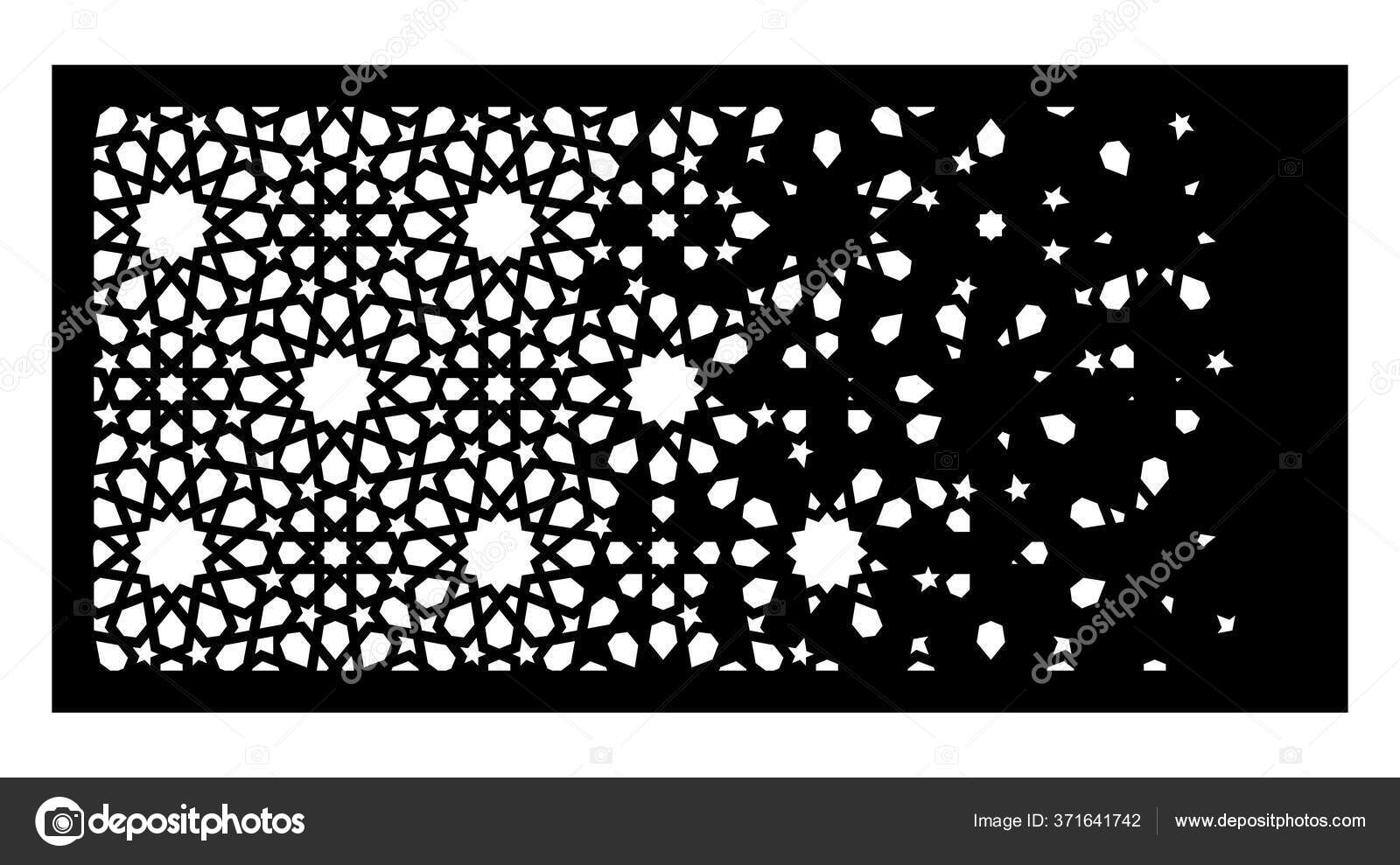 Arabic Cnc Laser Pattern Decorative Vector Panel For Cnc Cutting Arabic Template For Interior