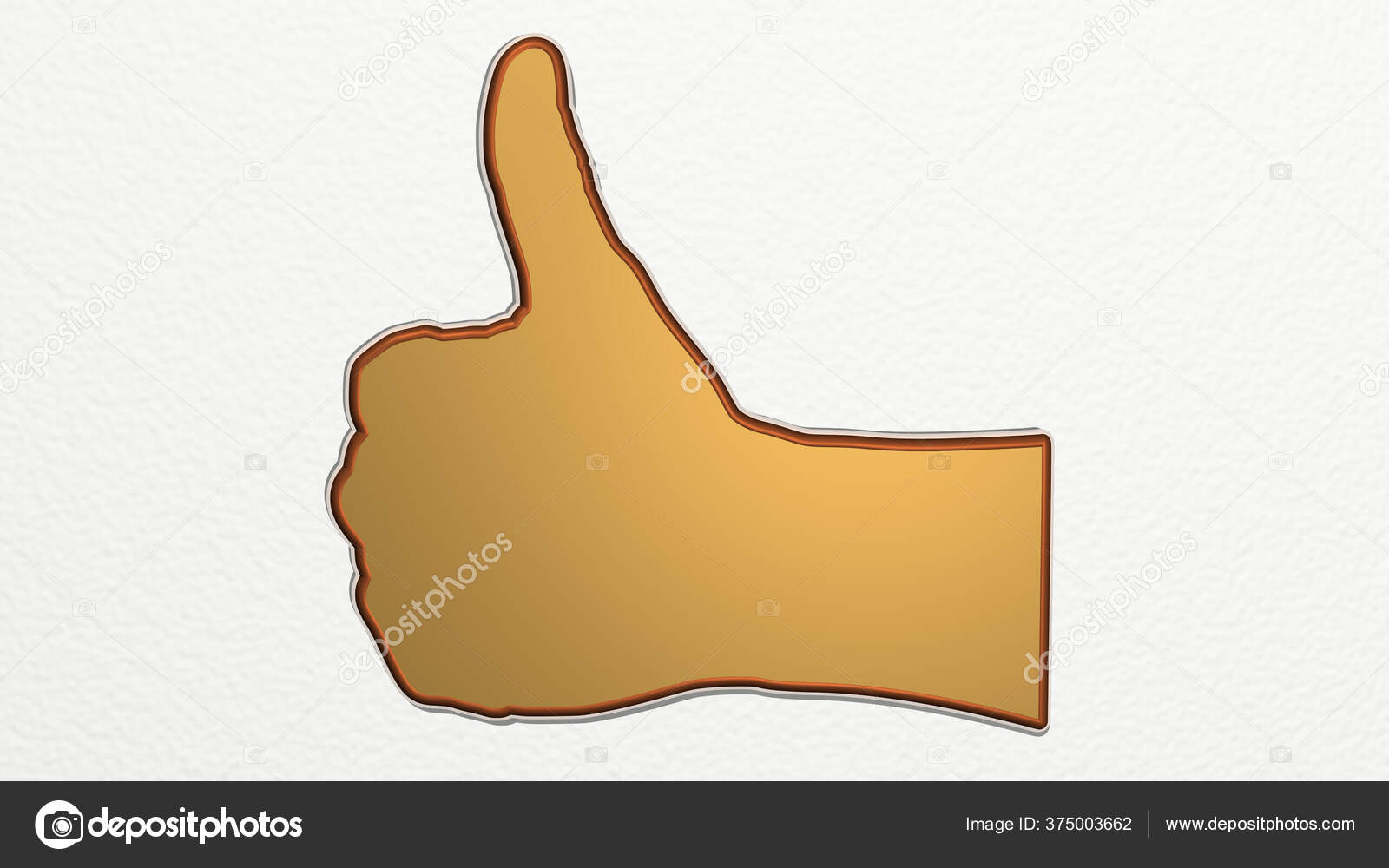 Thumb Perspective Wall Thick Sculpture Made Metallic Materials ...