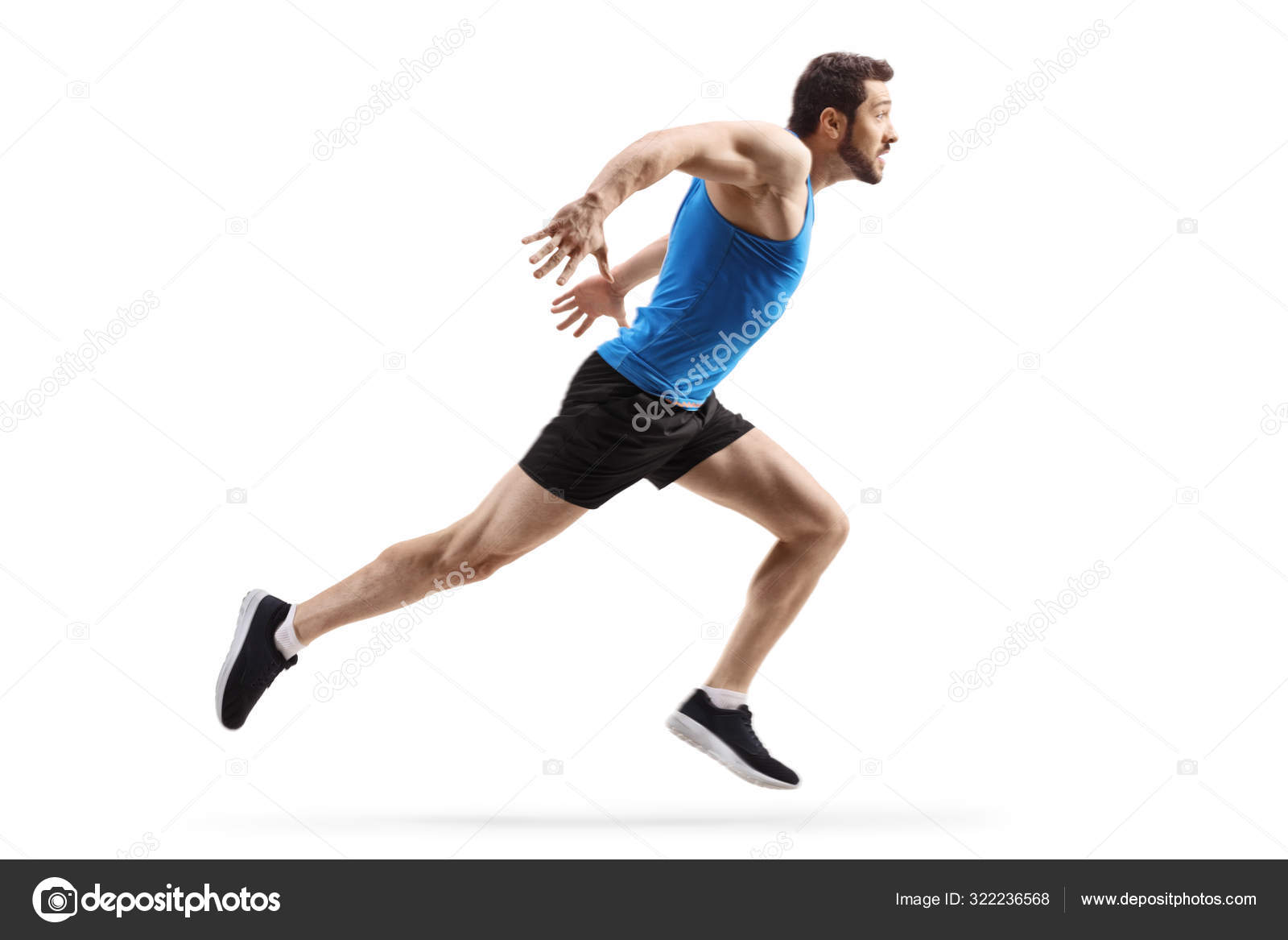 Man Running Fast