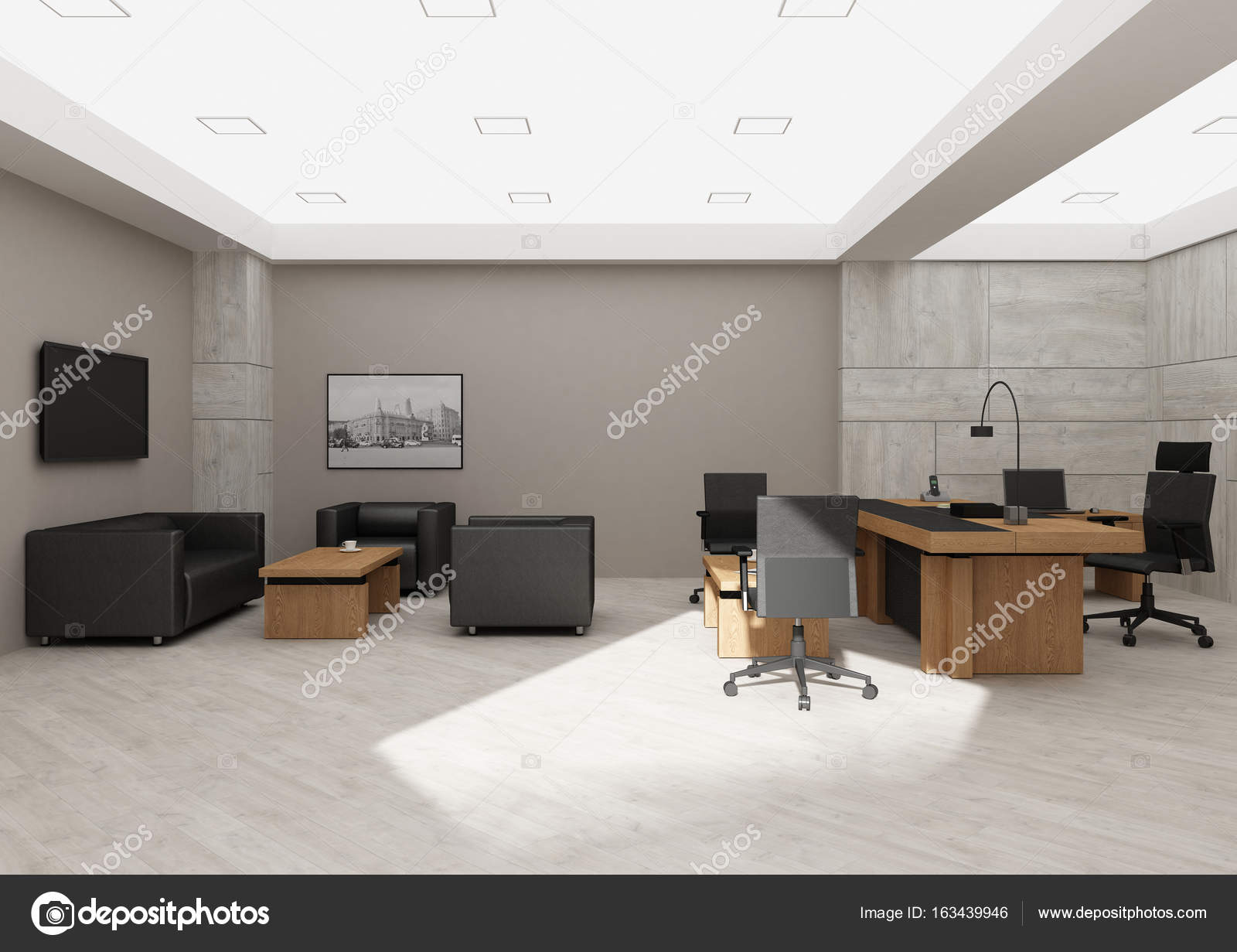 VIP office furniture 3D rendering — Stock Photo © Ramilaliyev79 #163439946