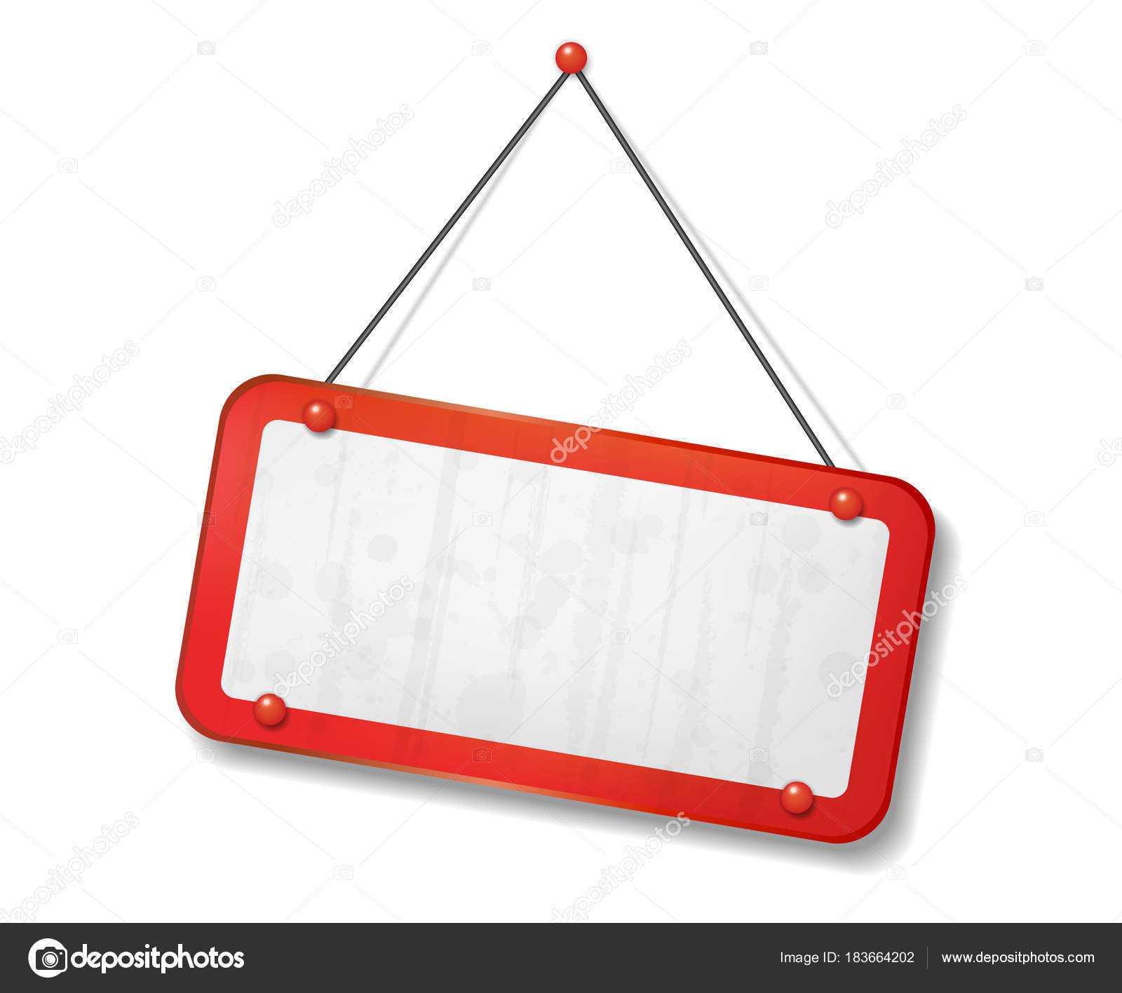 Vintage Old White Red Sign Text Space Vector Illustration Stock Vector ...