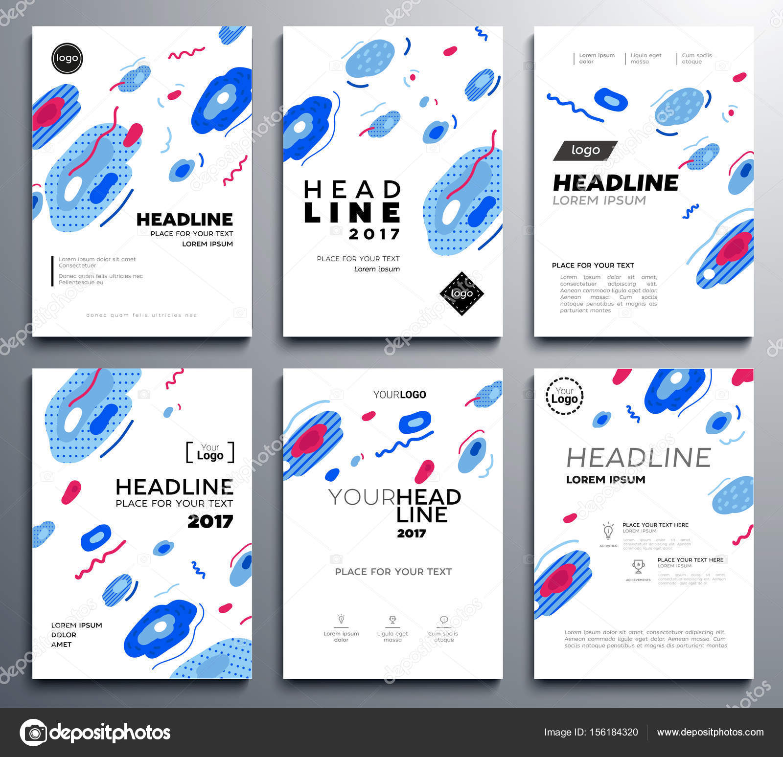 Presentation booklet covers - vector template pages set Stock Vector ...