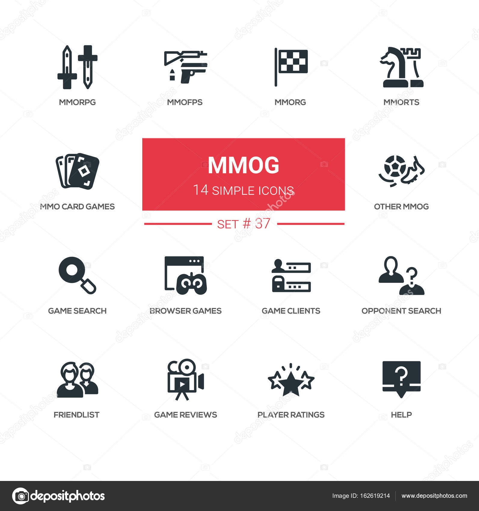 MMOG - modern vector line design icons set ⬇ Vector Image by © Boyko ...