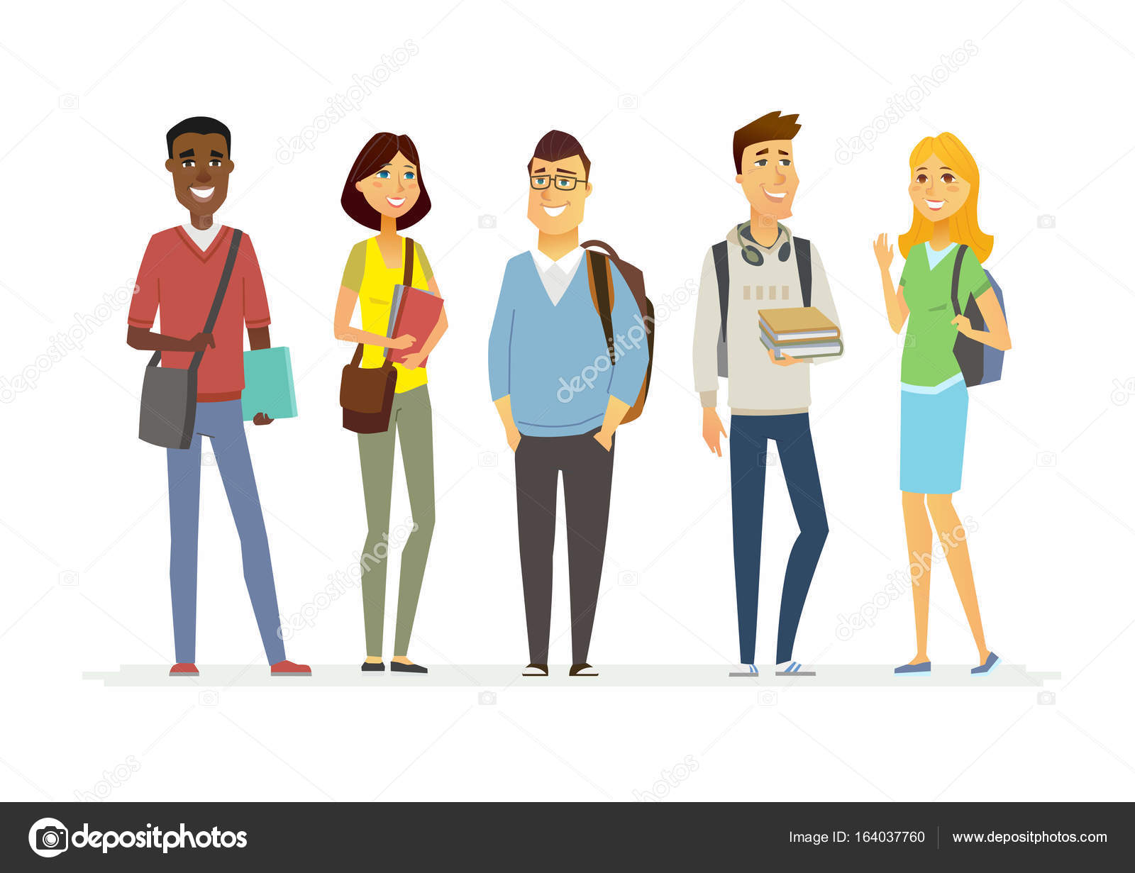 High School Students Cartoon