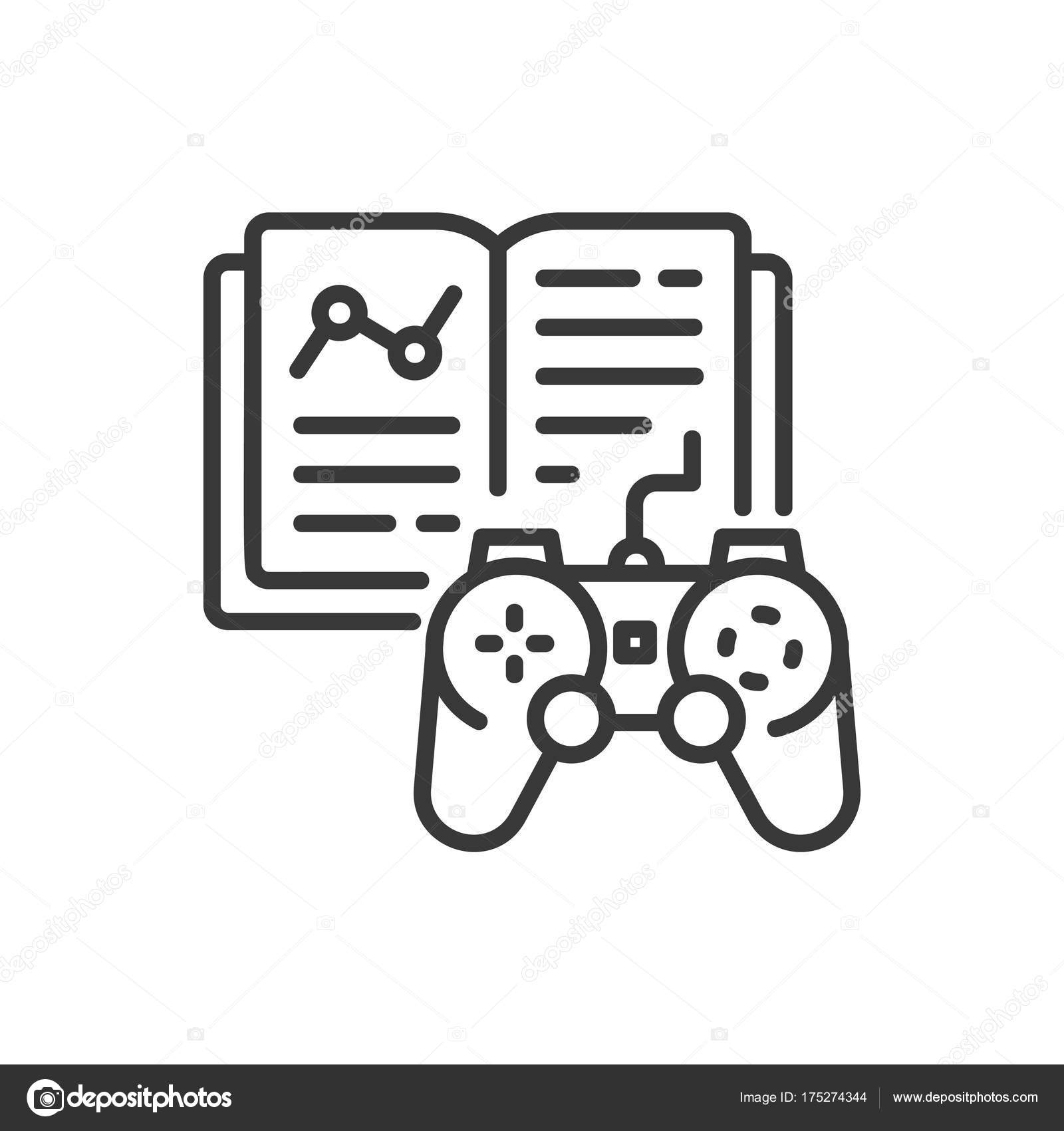 Learning game - line design single isolated icon Stock Vector Image by ...