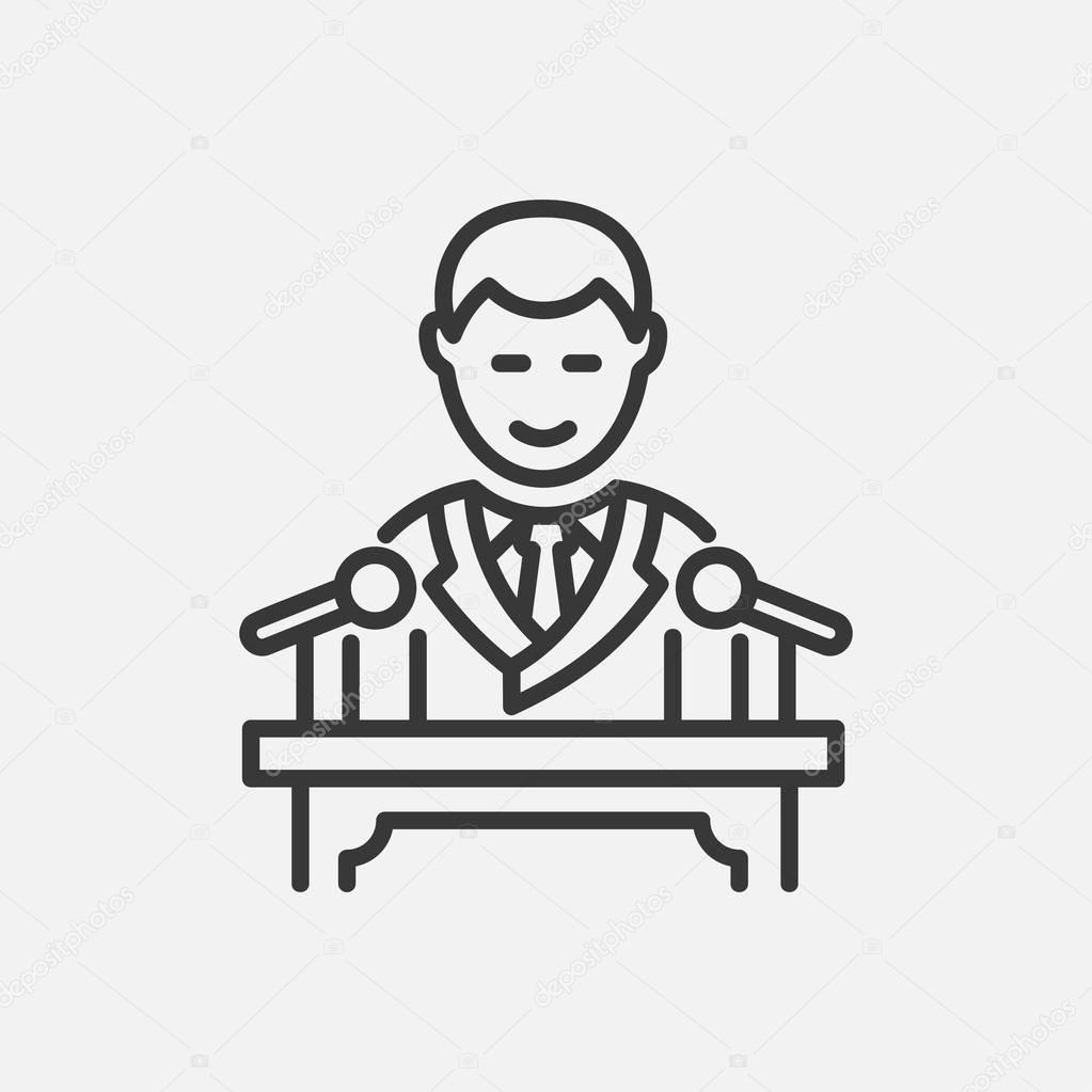 President - line design single isolated icon — Stock Vector © Boyko ... President - line design single isolated icon — Stock Vector © Boyko ...