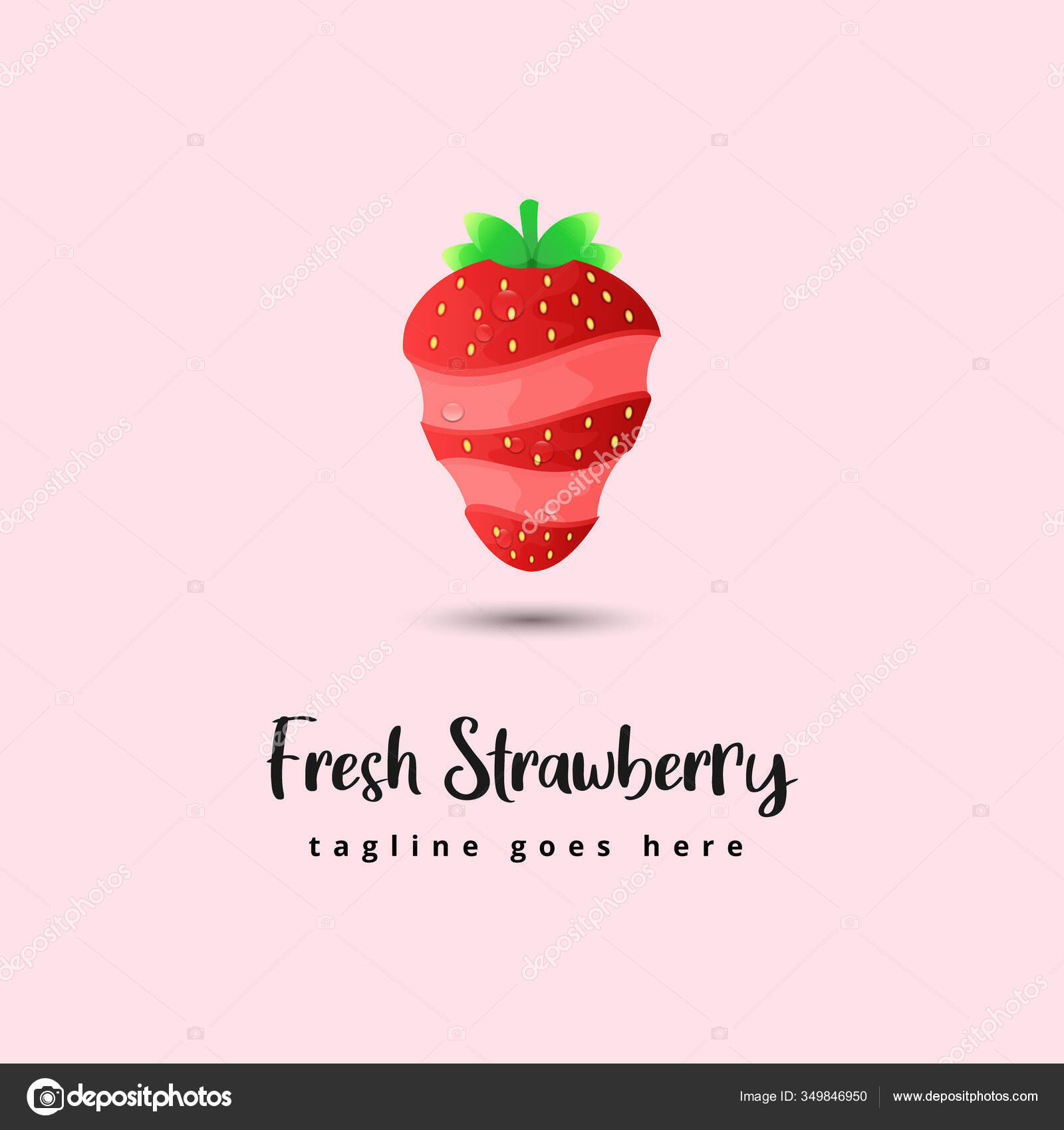 Strawberry Logo Strawberry Logo Etsy