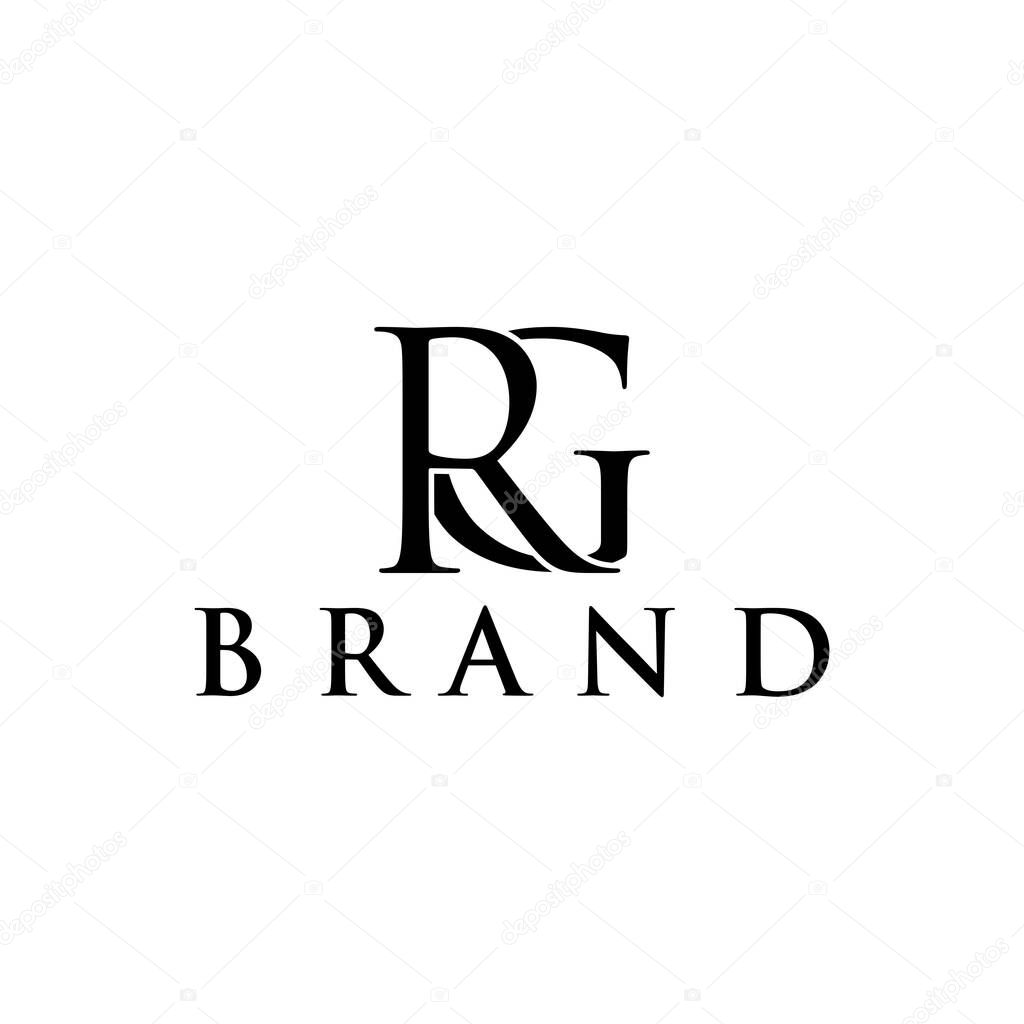 letra R y G vector concepto de diseño de logotipo 2024