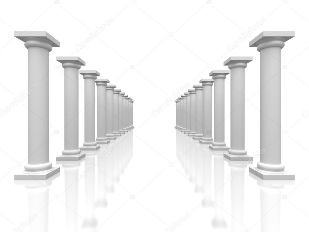 Abstract Column White Architecture Background Stock Photo by ...