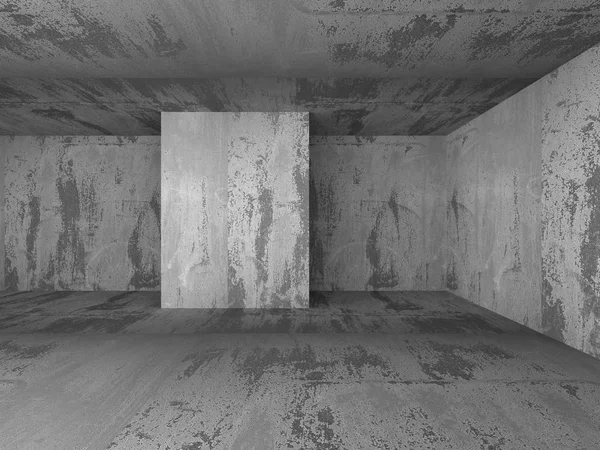 Dark concrete empty basement room interior - Stock Image - Everypixel