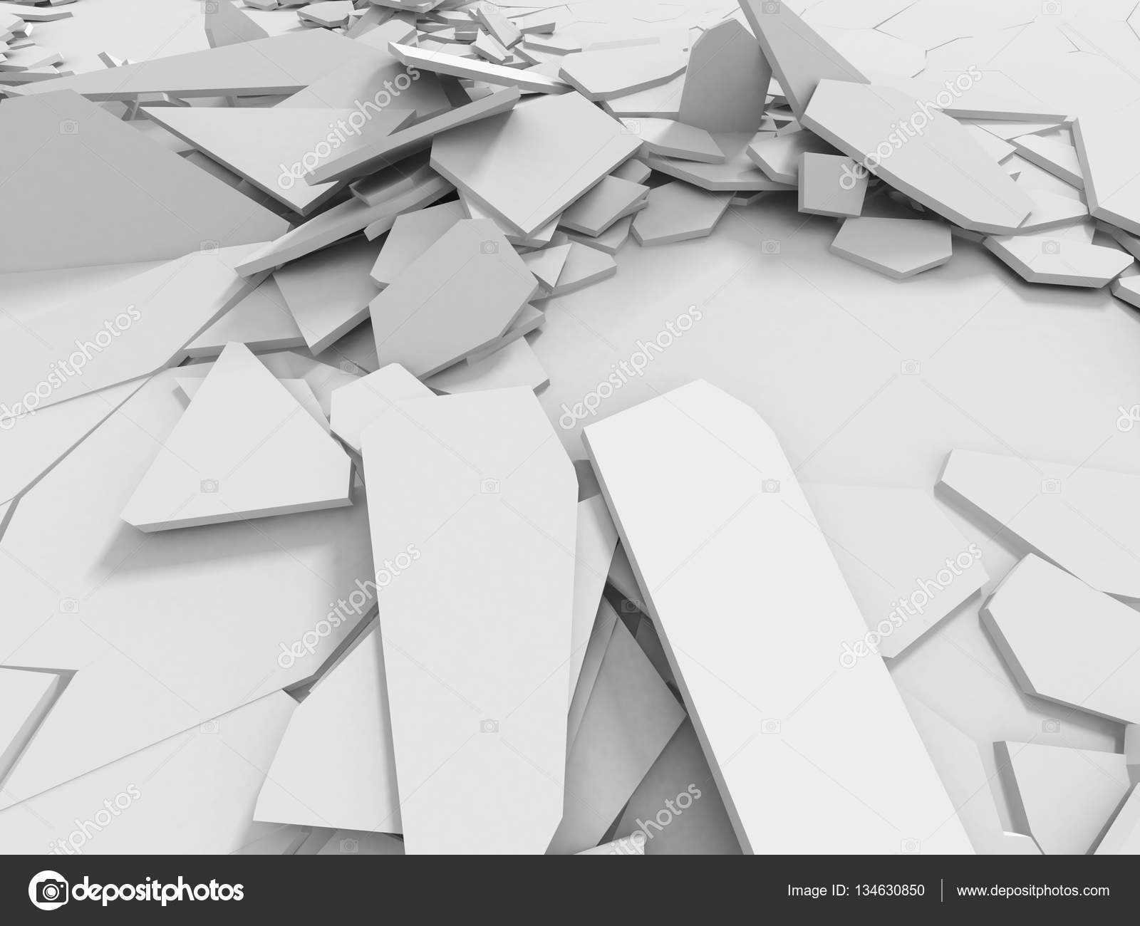 Abstract destruction white surface Stock Photo by ©VERSUSstudio 134630850