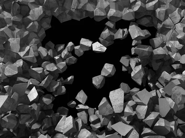 Concrete wall fragments of explosion Stock Photo by ©VERSUSstudio 161827664