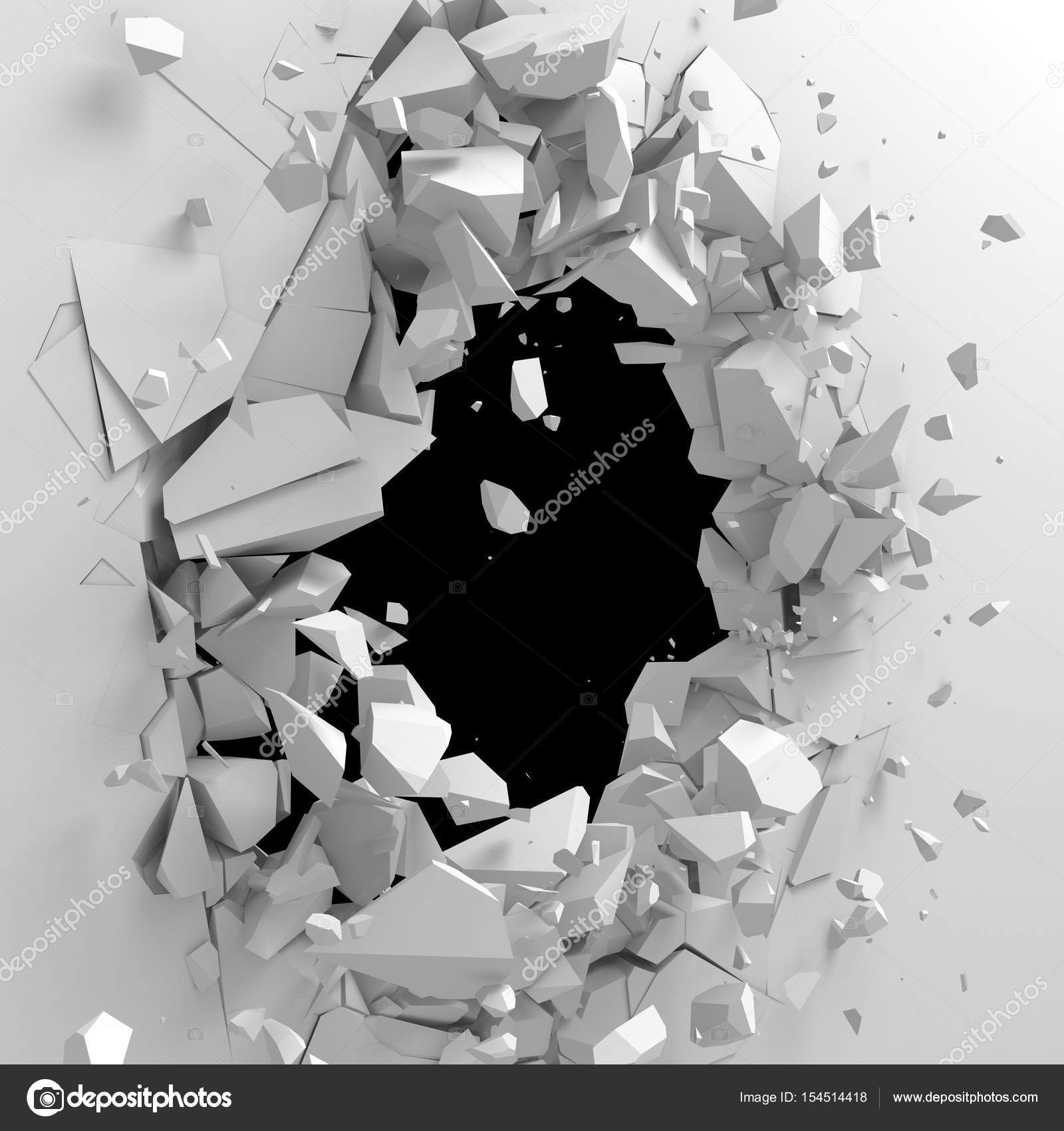 Cracked Wall With Hole