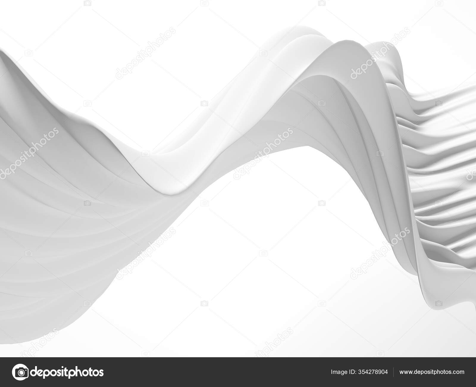 White Abstract Liquid Wavy Background Render Illustration Stock Photo ...