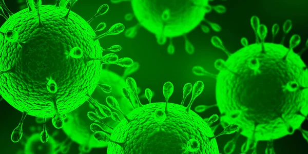 Virus Bakterier Celler Mikrob Bakgrund Begreppet Mikrobiologi Inom ...