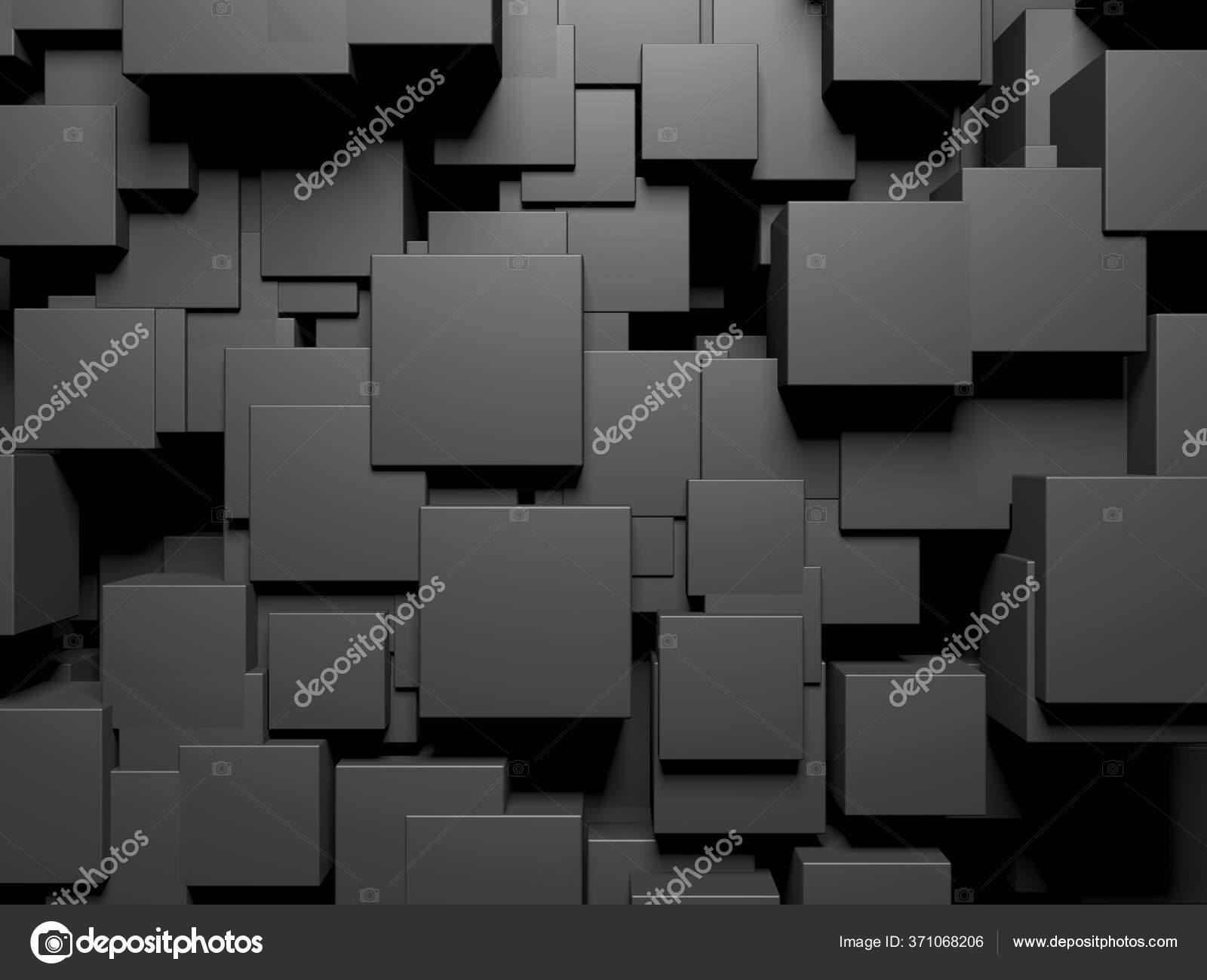 Abstract Dark Cubes Futuristic Design Background Render Illustration ...