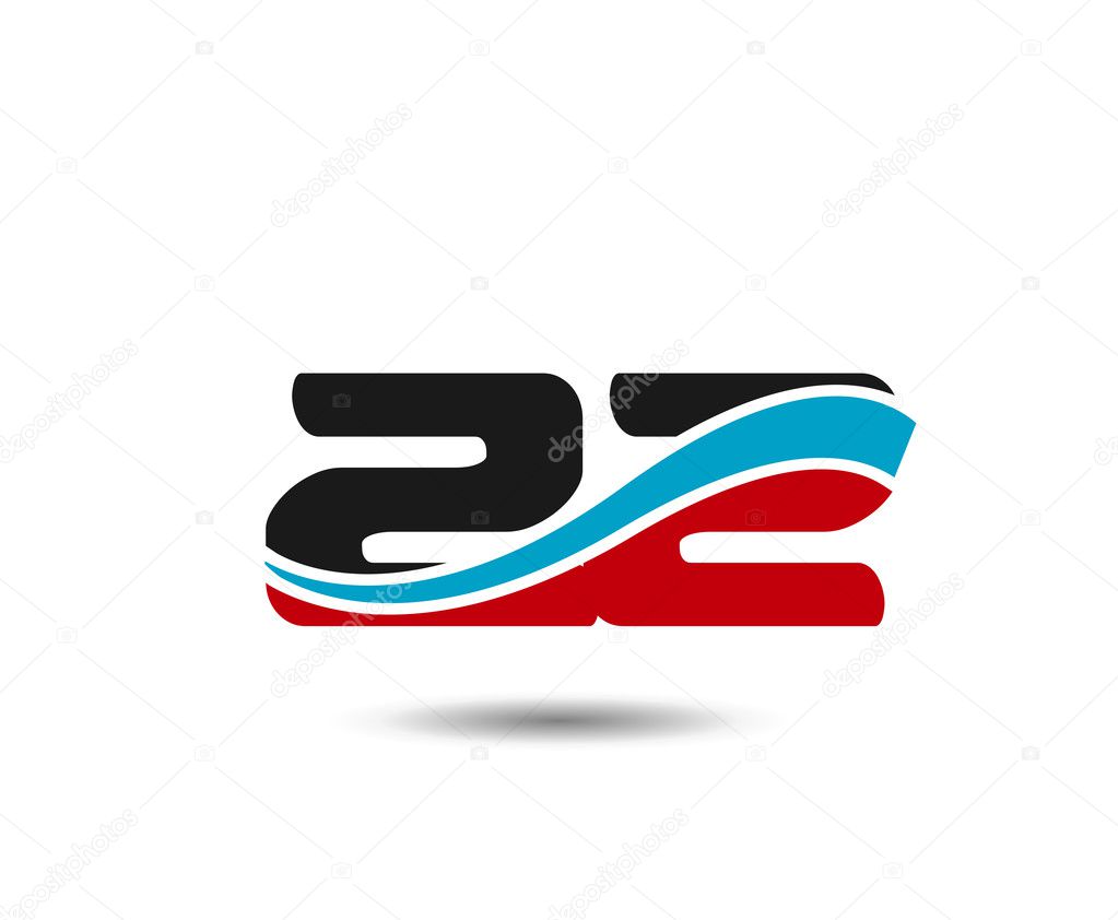 Number 22 swoosh design template logo Stock Vector Image by ©Jimmy238 ...