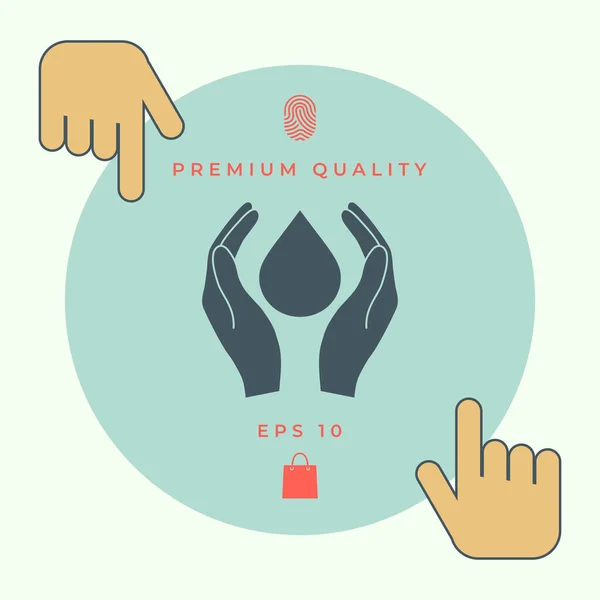 Hands Holding Drop Protection Symbol — Stock Vector © sssheina #355103720