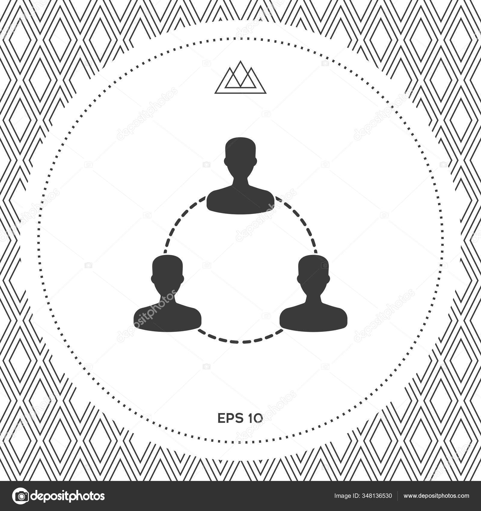 Human Connection Symbol Icon ⬇ Vector Image by © sssheina | Vector ...