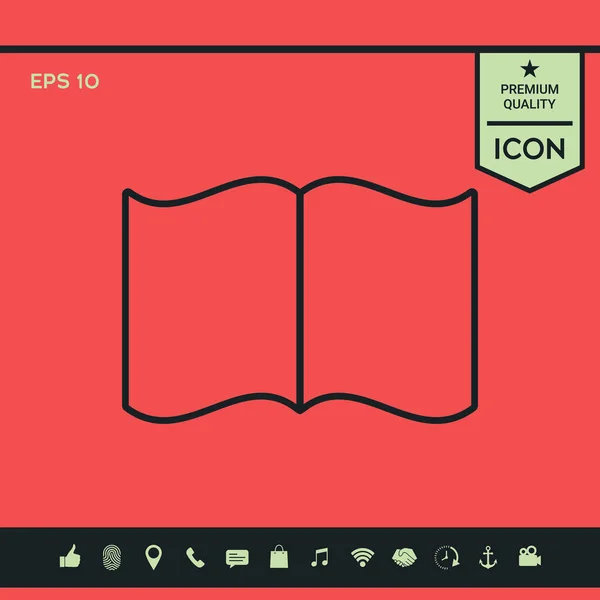 Open Book Symbol Icon Signs Symbols Graphic Elements Your Design ⬇ ...