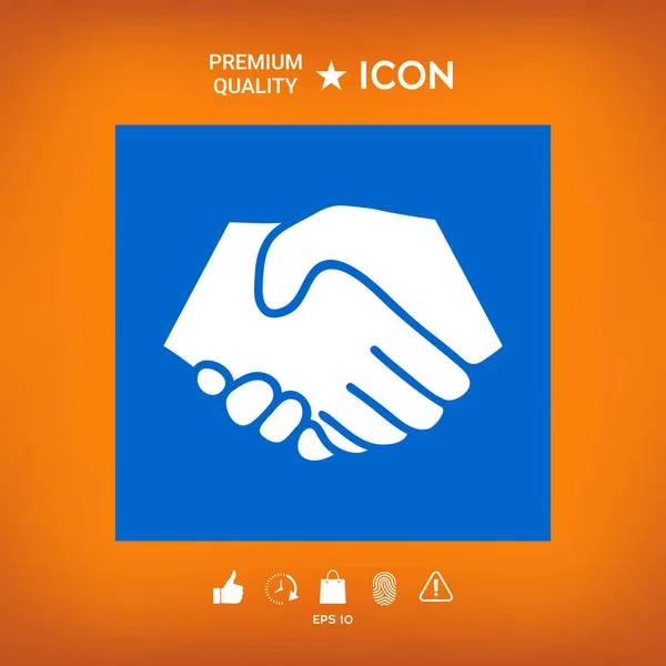 Symbol Handshake Circle Sign — Stock Vector © sssheina #349991648