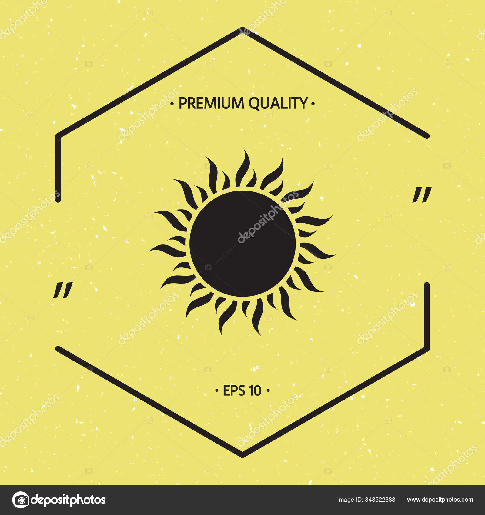 Sun Icon Signs Symbols Graphic Elements Your Design — Stock Vector ...