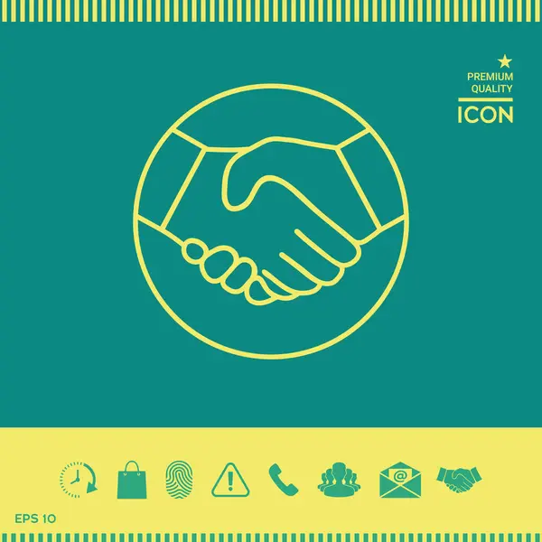 Symbol Handshake Circle Icon Signs Symbols Graphic Elements Your Design ...