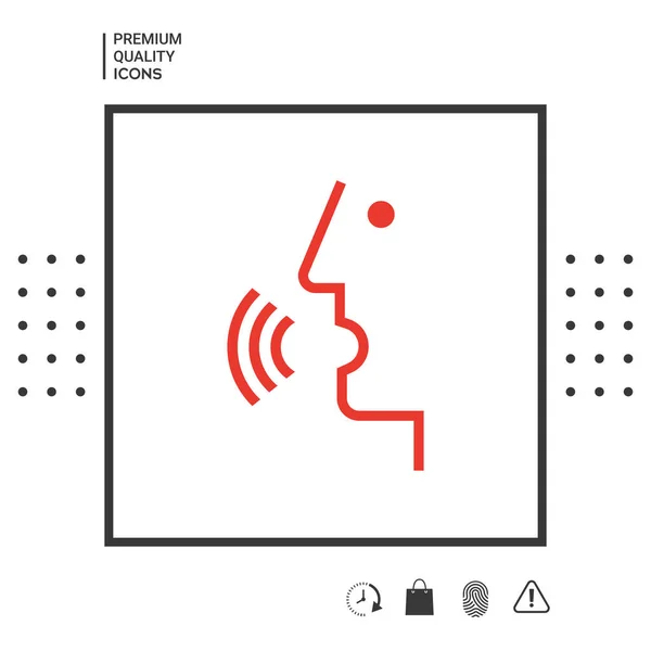 Voice Control Person Talking Icon Signs Symbols Graphic Elements Your ...