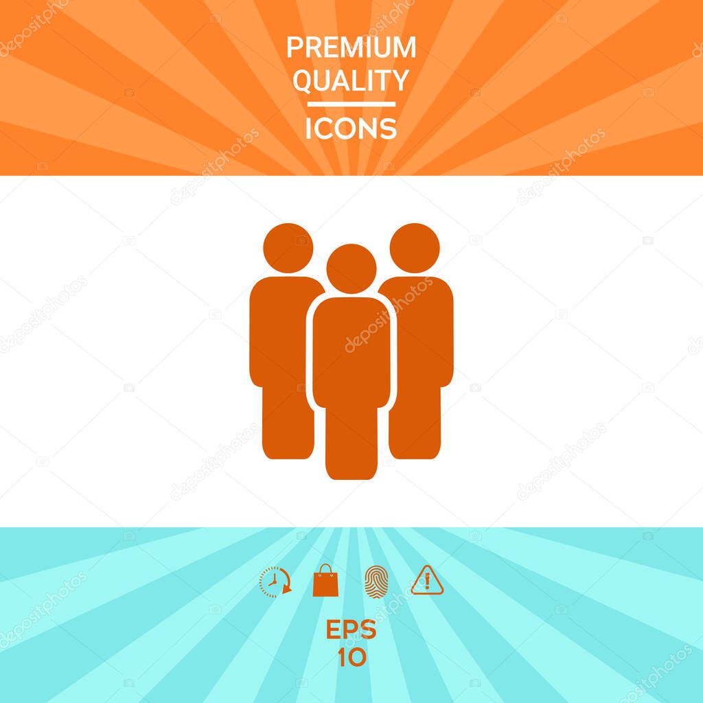 Team Symbol Icon Signs Symbols Graphic Elements Your Design — Stock ...