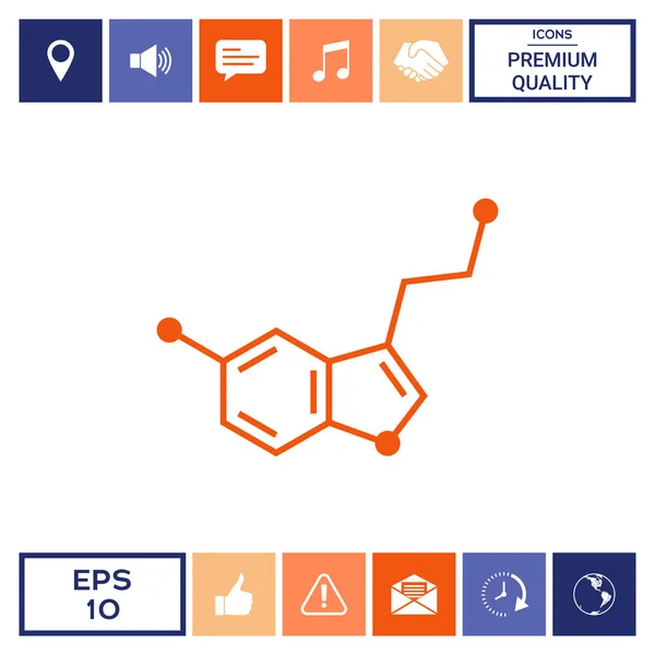 Chemical Formula Icon Serotonin Element Your Design — Stock Vector ...