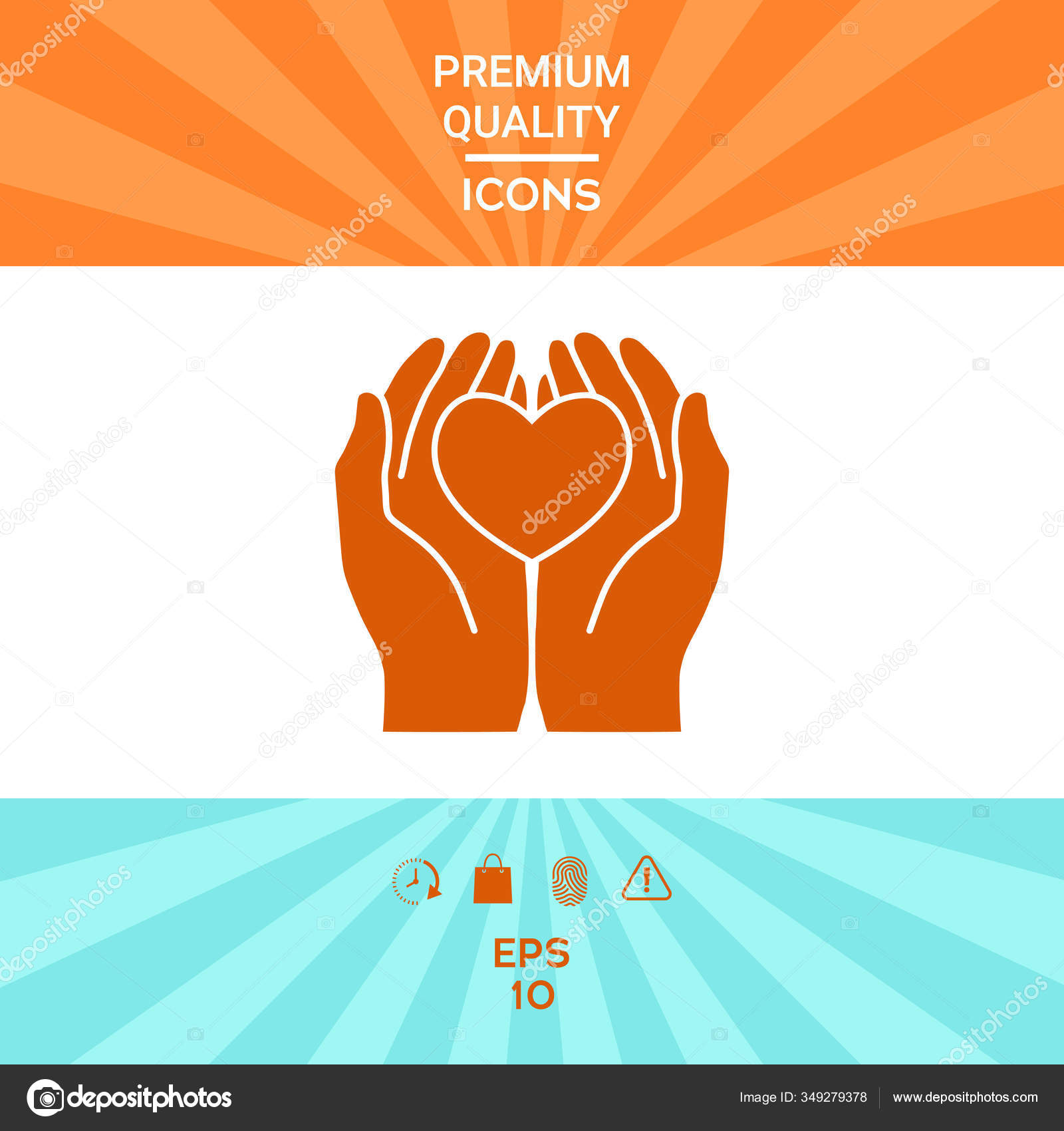 Hands Holding Heart Protection Symbol — Stock Vector © sssheina #349279378