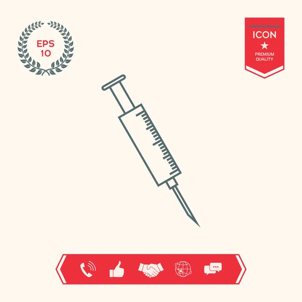 Medical Syringe Symbol Elements Your Design — Stock Vector © sssheina ...