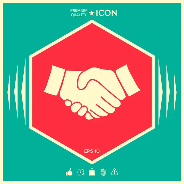 Symbol Handshake Circle Sign — Stock Vector © sssheina #354235622