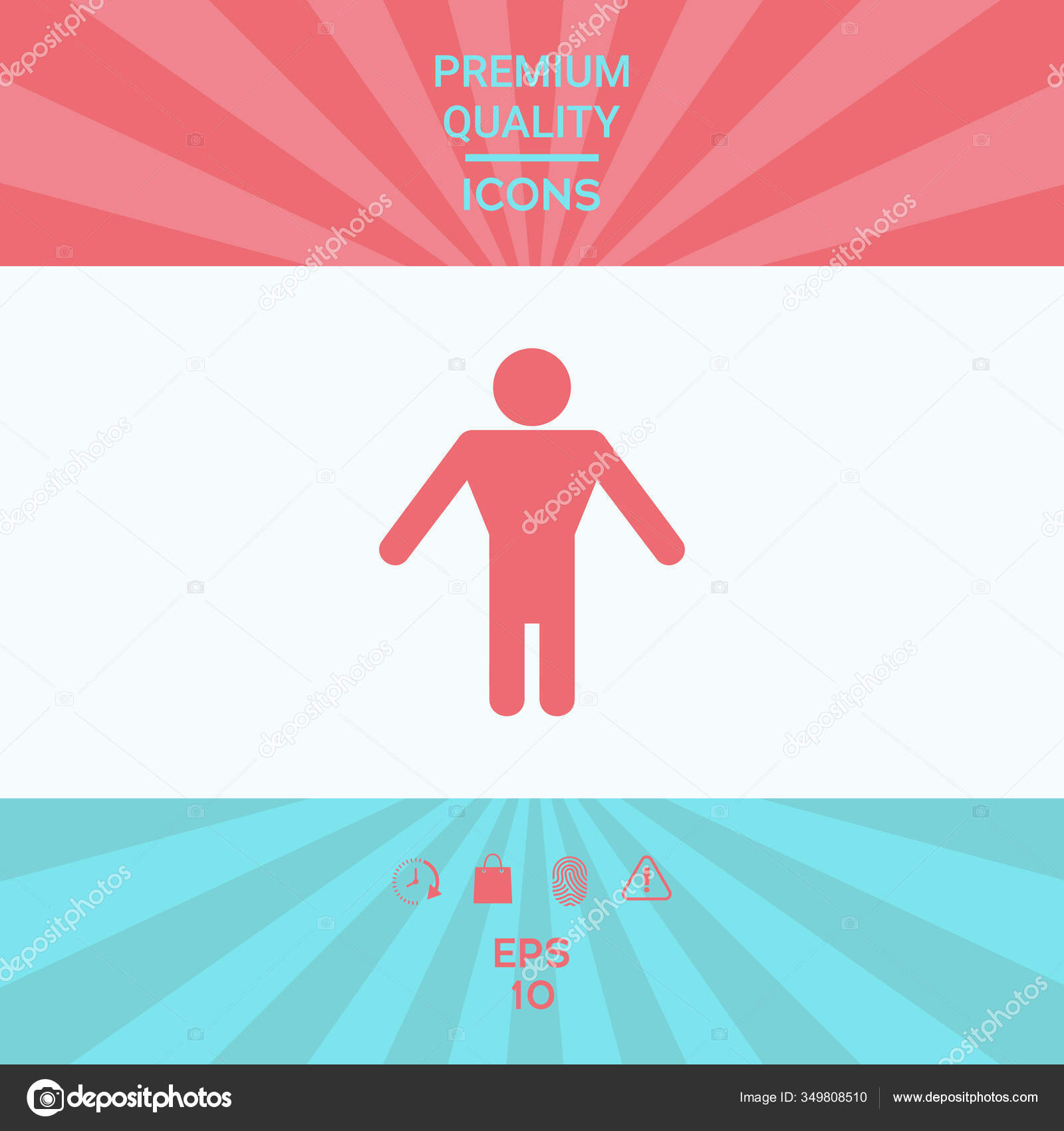 Man Icon Signs Symbols Graphic Elements Your Design — Stock Vector ...