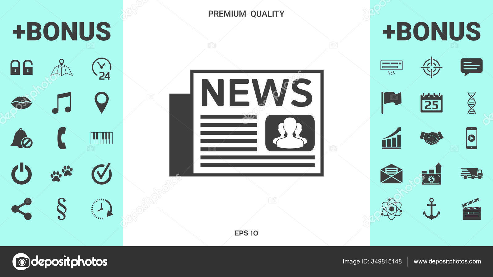 Newspapers Symbol Signs Symbols Graphic Elements Your Design — Stock ...