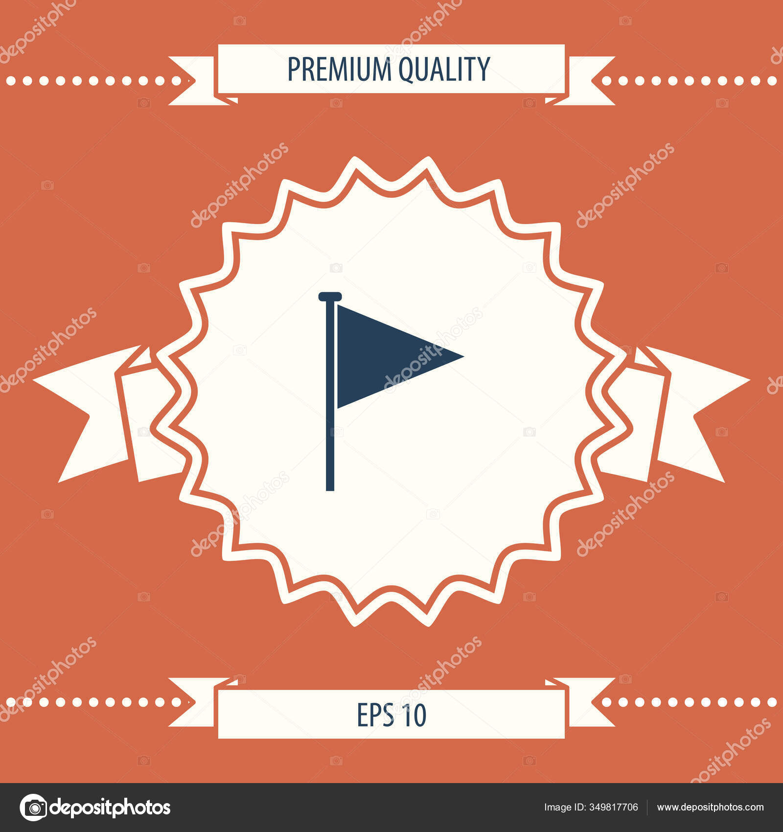 Triangle Flag Icon Signs Symbols Graphic Elements Your Design — Stock ...