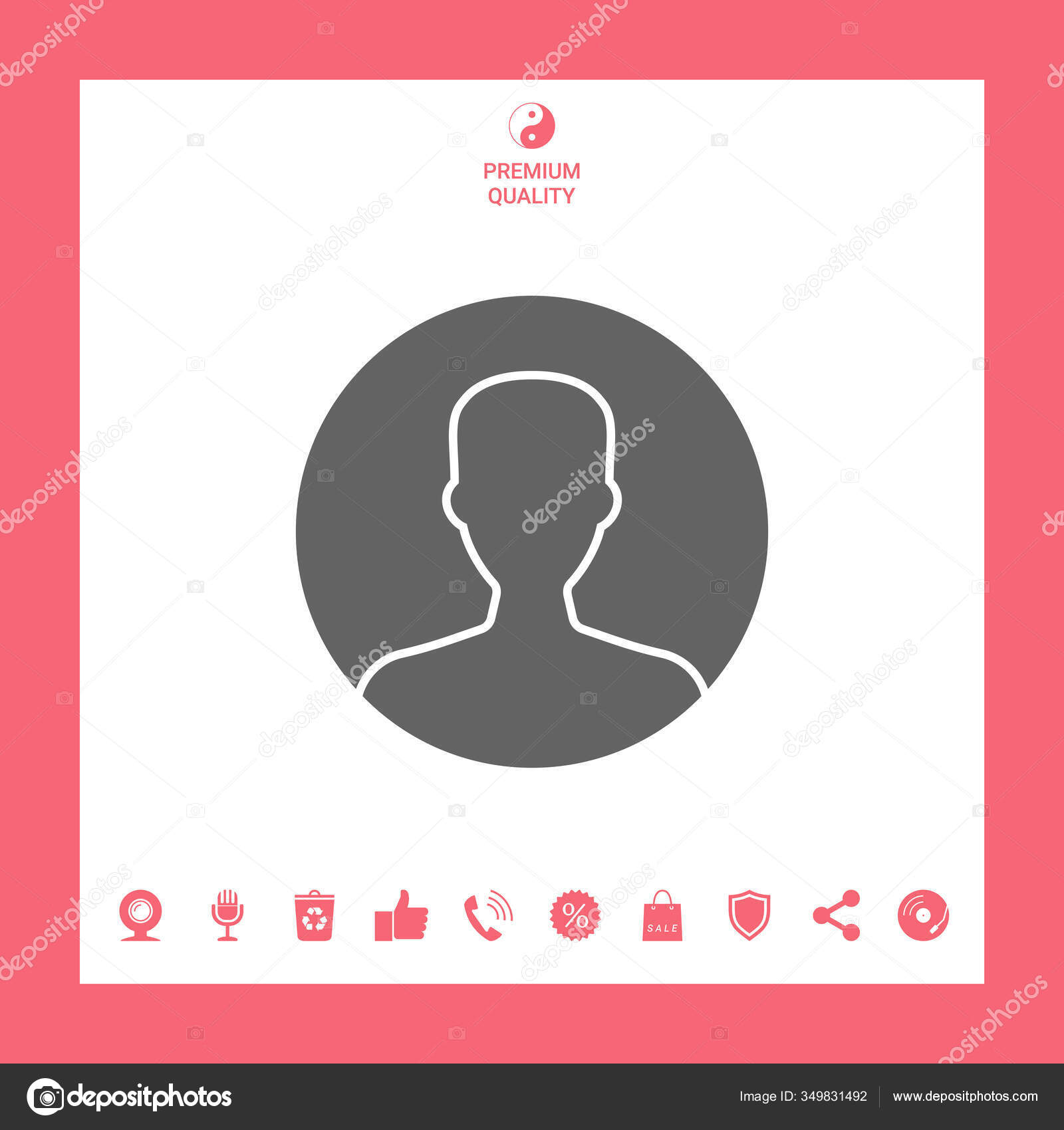 Symbol User Icon Circle Profile Icon — Stock Vector © sssheina #349831492