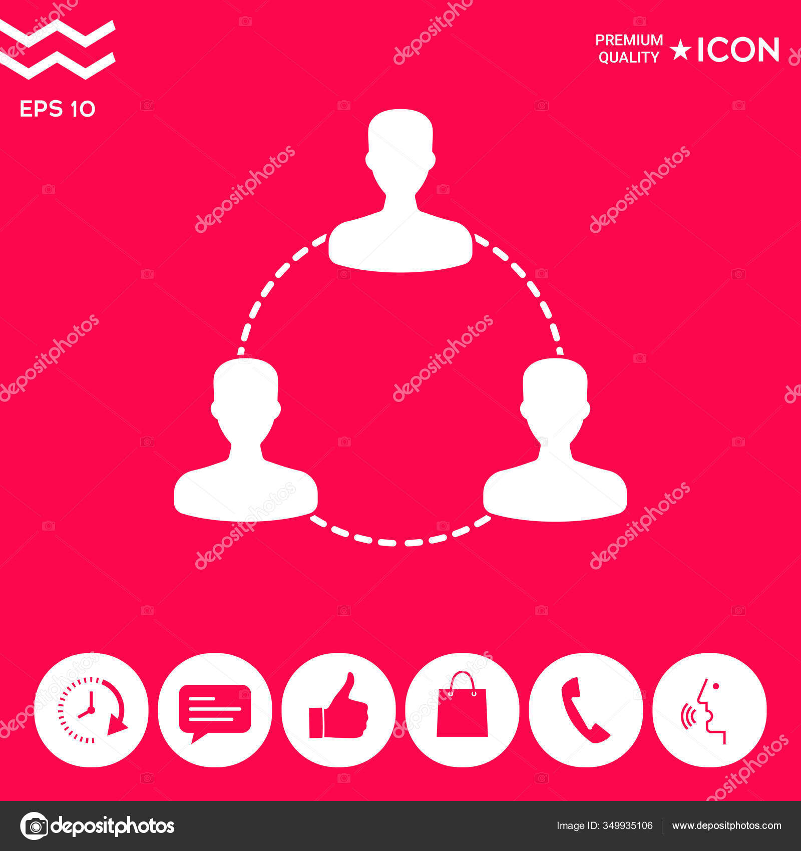 Human Connection Symbol Icon Signs Symbols Graphic Elements Your Design ...