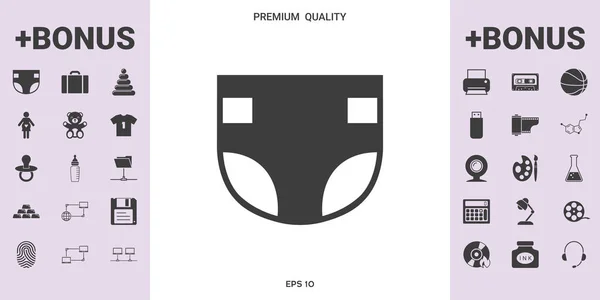 Nappy Icon Signs Symbols Graphic Elements Your Design — Stock Vector ...