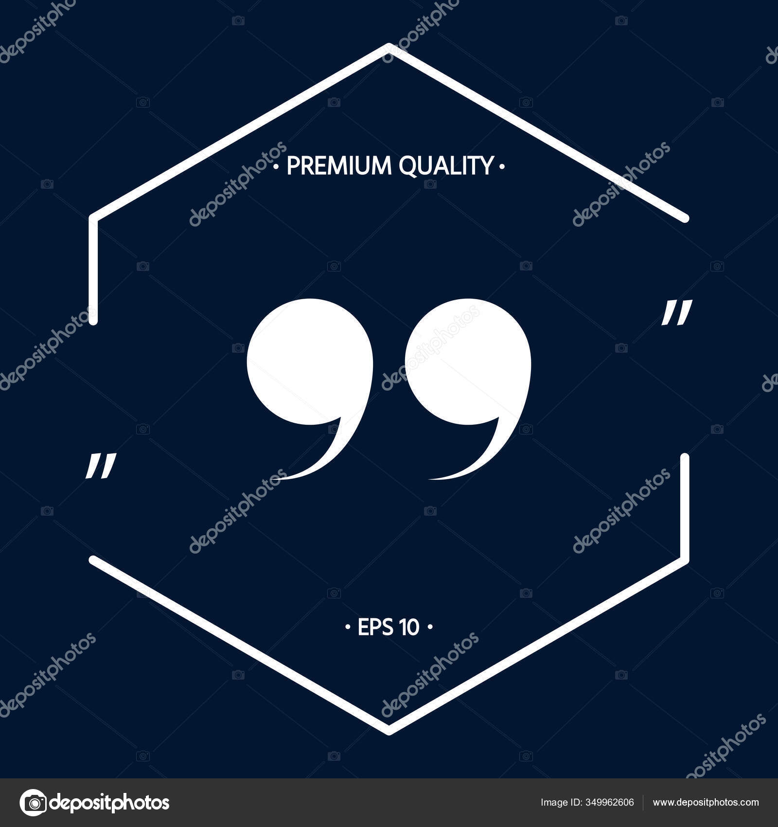 Quote Symbol Signs Symbols Graphic Elements Your Design — Stock Vector ...