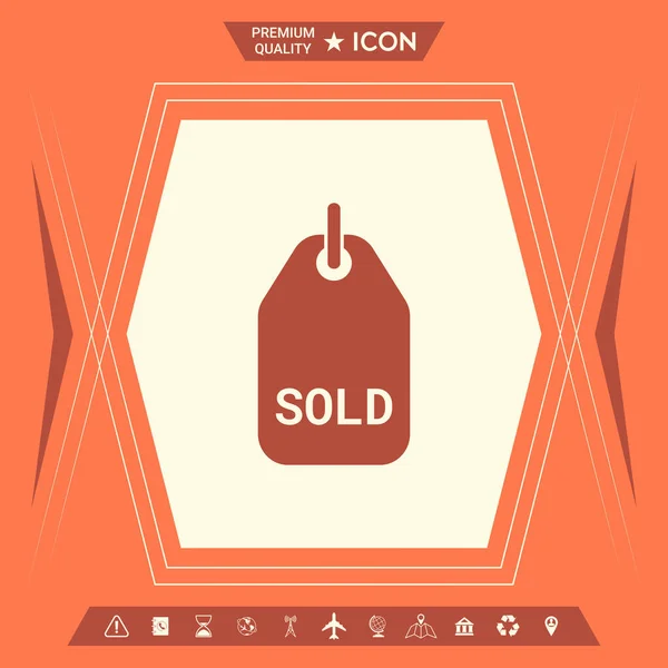 Sold Tag Signs Symbols Graphic Elements Your Design — Stock Vector ...