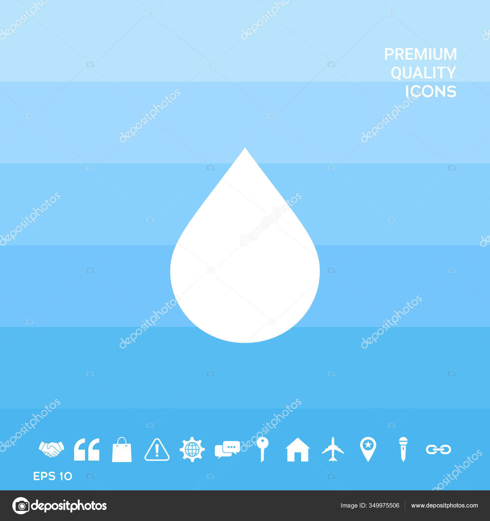 Drop Symbol Icon Element Your Design — Stock Vector © sssheina #349975506