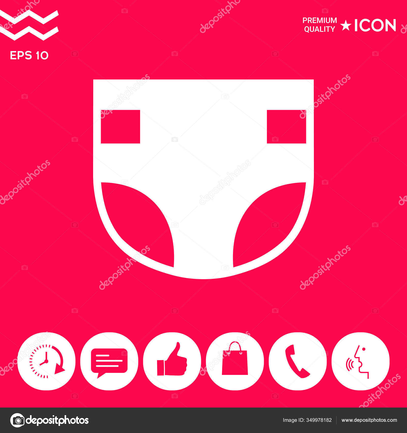 Nappy Icon Signs Symbols Graphic Elements Your Design — Stock Vector ...