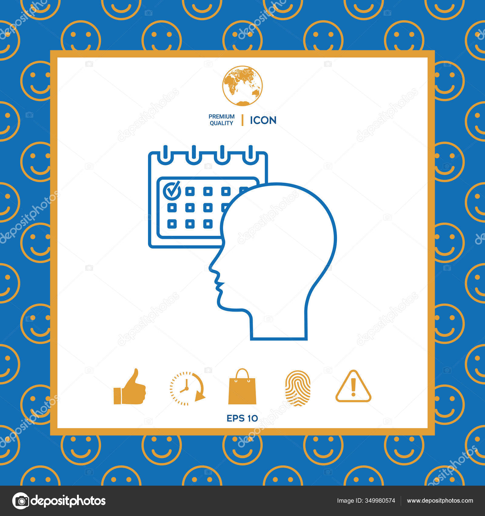 Planning Time Management Person Calendar Line Icon Signs Symbols ...