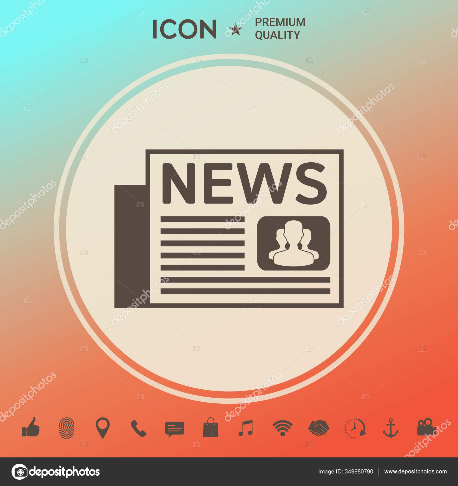 Newspapers Symbol Signs Symbols Graphic Elements Your Design — Stock ...