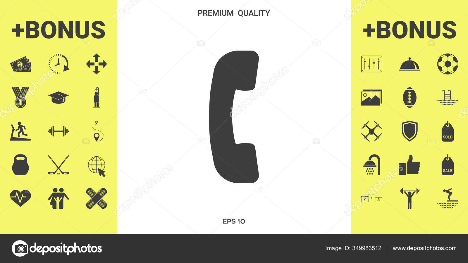 Telephone Handset Telephone Receiver Symbol Icon Signs Symbols Graphic ...